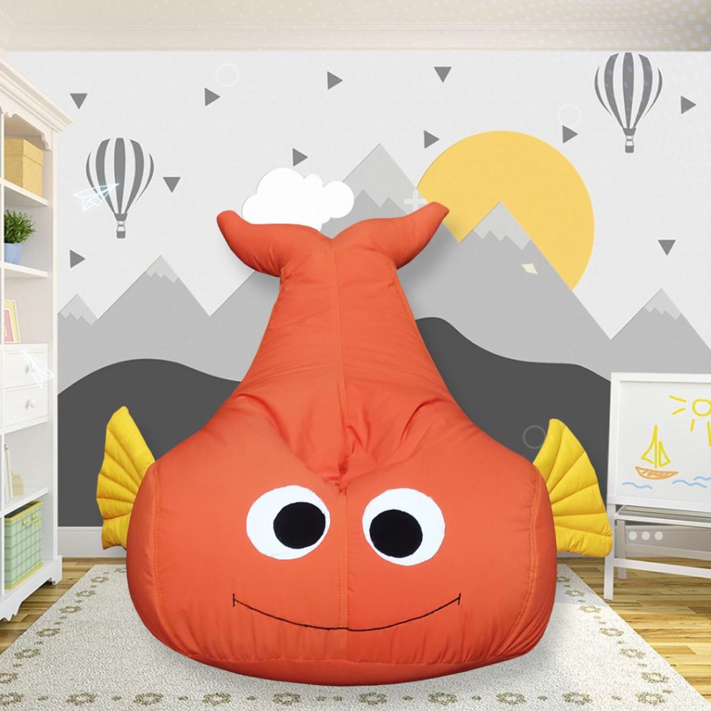 GIANT SIZE FISH KIDS COMFY BEAN BAG - Sabrang
